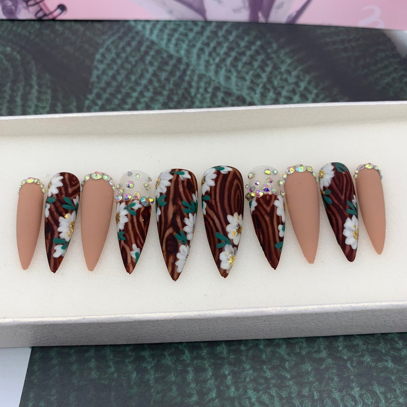 Long Fake Nails - Etsy