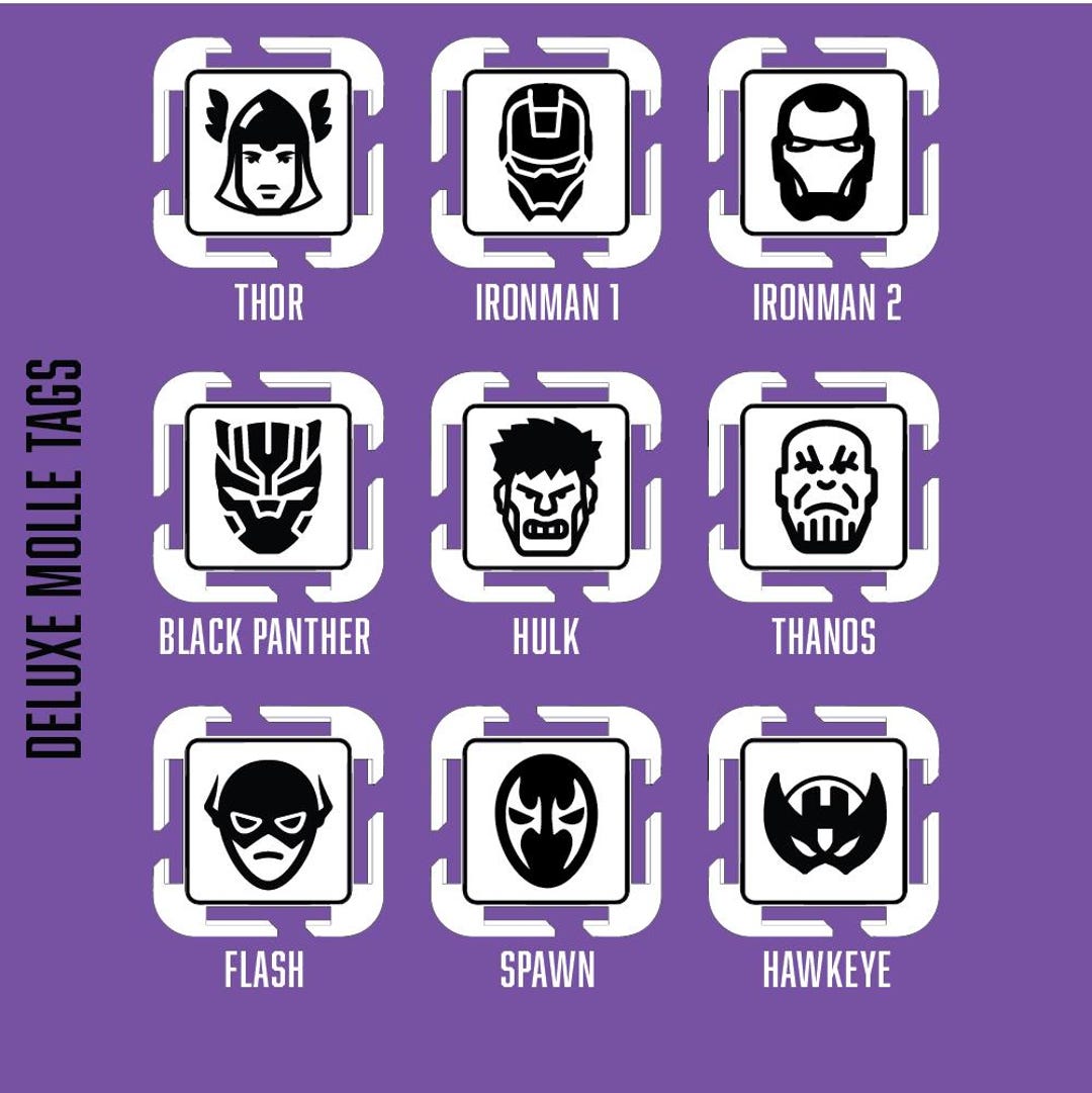 MOLLE Clips Superhero Inspired Fan Art – 3D Printed in the USA (PLA+ ...