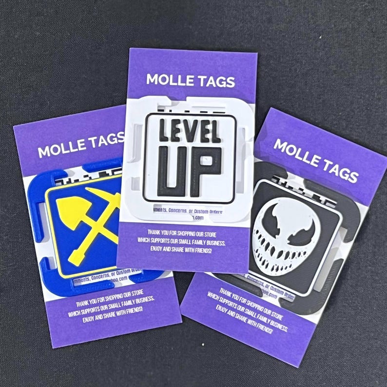 MOLLE Clips Pop Culture Inspired Fan Art - 3D Printed in the USA (PLA+ ...