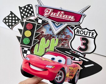 Cars/ Lightning Mcqueen Cake Topper - Etsy