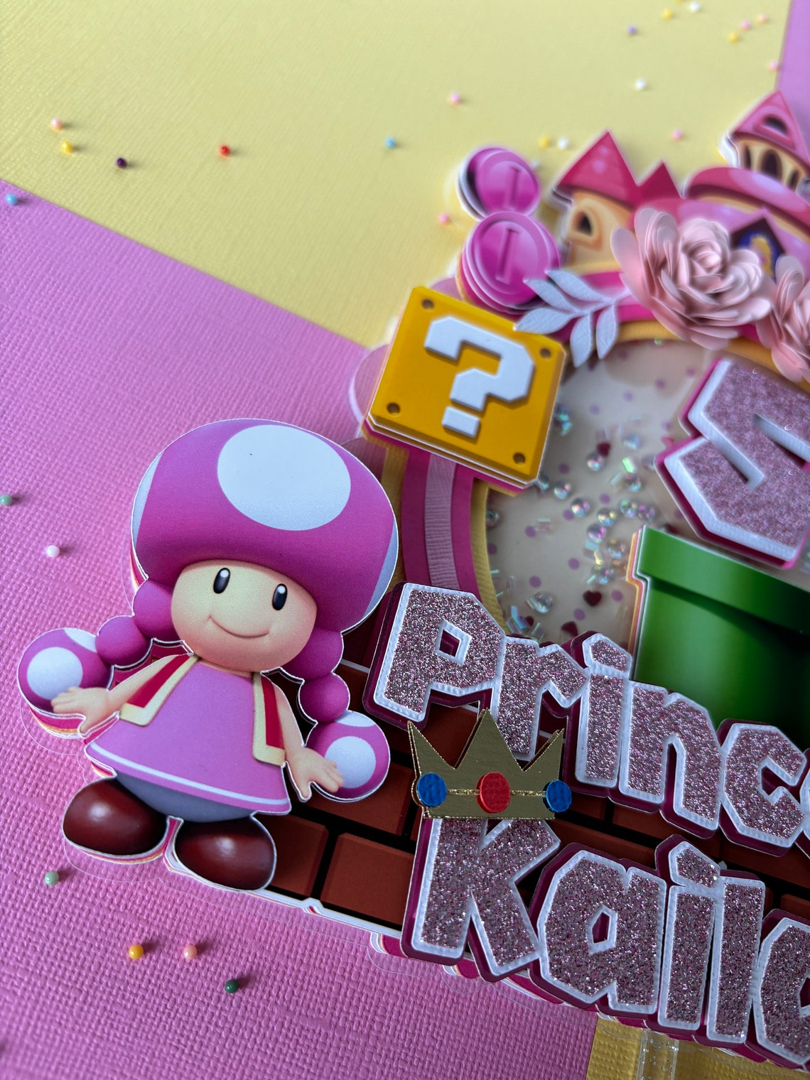 Princess Peach Cake Topper Princess Cake Topper Shaker - Etsy