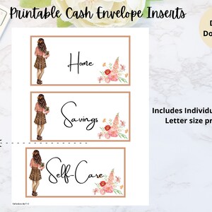 A6 Printable Cash Envelope Labels Cash Envelope Insertsbinder Labels ...