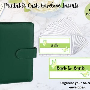 Printable Cash Envelope Labels Cash Envelope Inserts Printable A6 Cash ...