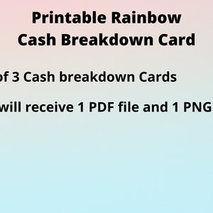 Printable Cash Breakdown Card Teller Card Cash Breakdown Slip Cash ...