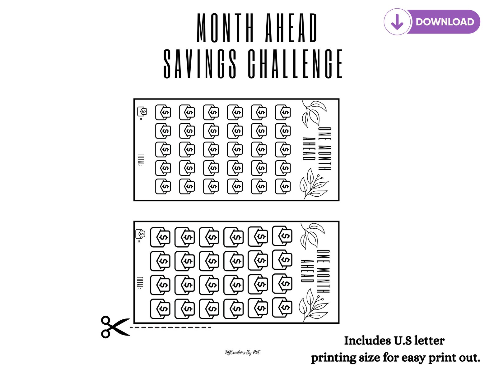 Month Ahead Savings Challenge 30 Day Savings Challenge Savings ...
