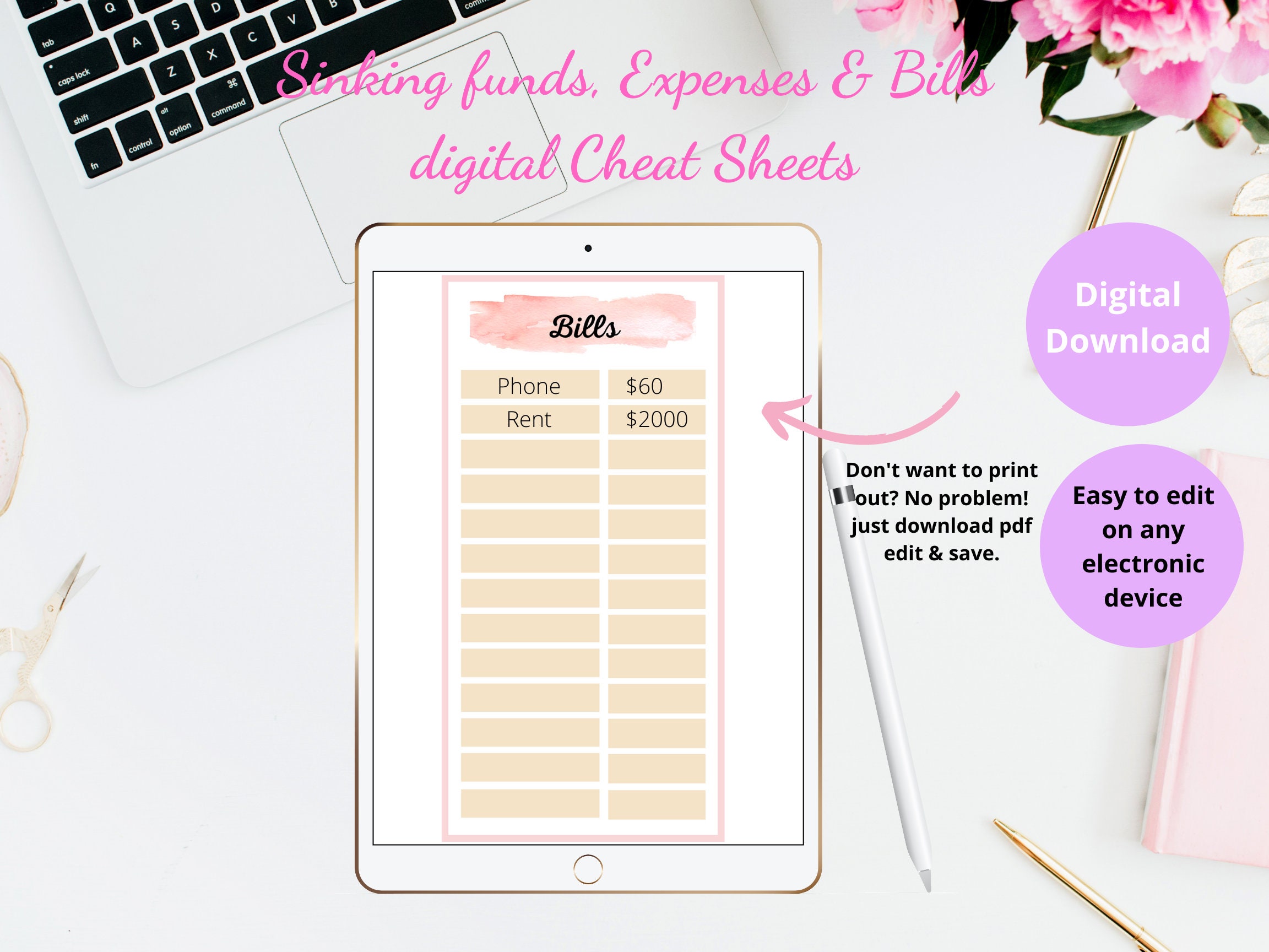 Editable Sinking Funds Tracker Printablesinking Funds Tracker | Etsy