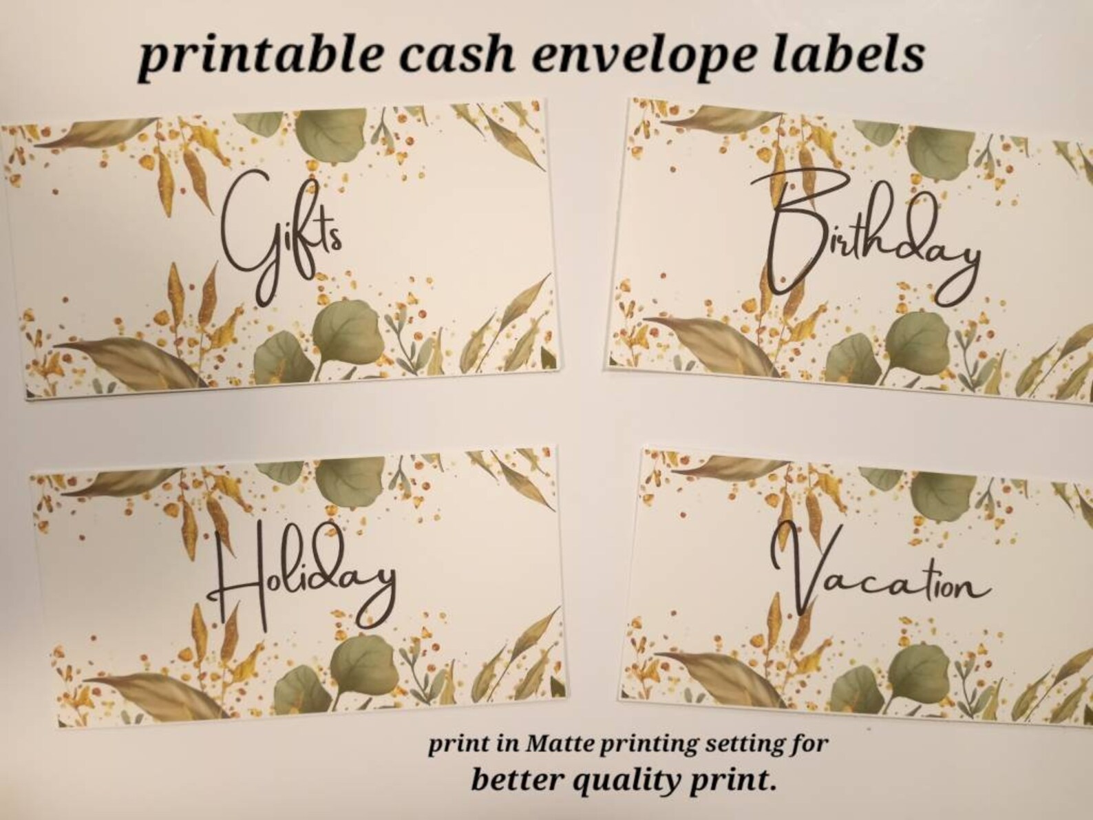 A6 Printable Cash Envelope Labels Cash Envelope Inserts Printable A6 ...