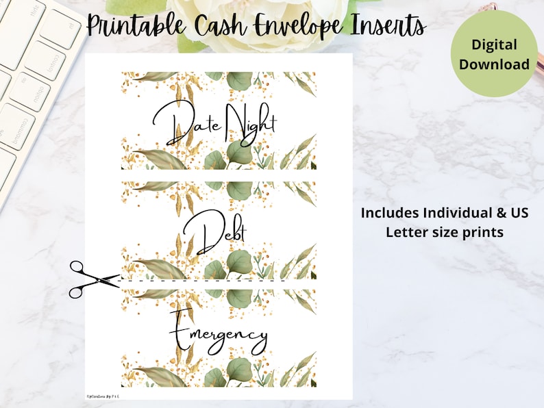A6 Printable Cash Envelope Labels Cash Envelope Inserts Printable A6 ...