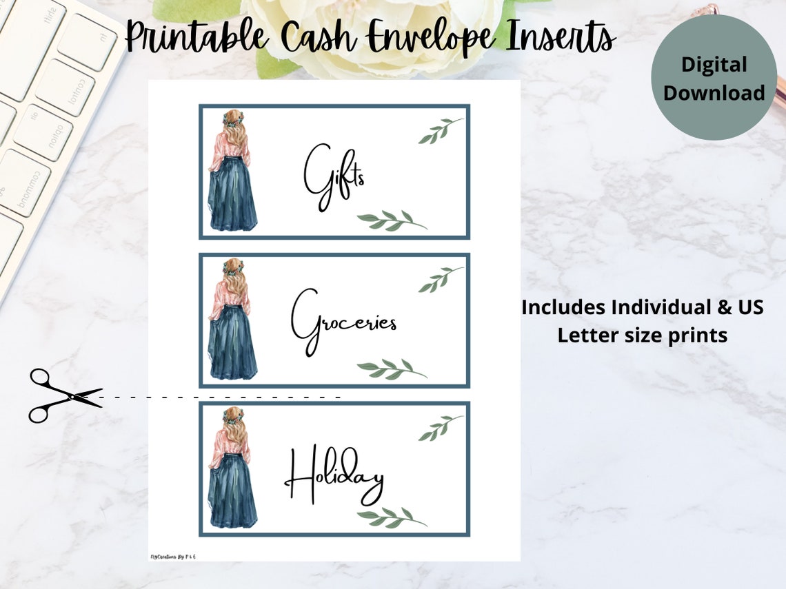 Printable Cash Envelope Labels Cash Envelope Inserts Printable A6 Cash ...