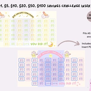 Savings Challenge Printable Savings Challenge Bundle Savings Challenge ...