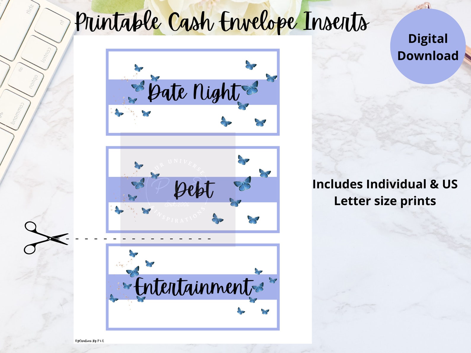 A6 Printable Cash Envelope Labels Cash Envelope Inserts Printable A6 ...