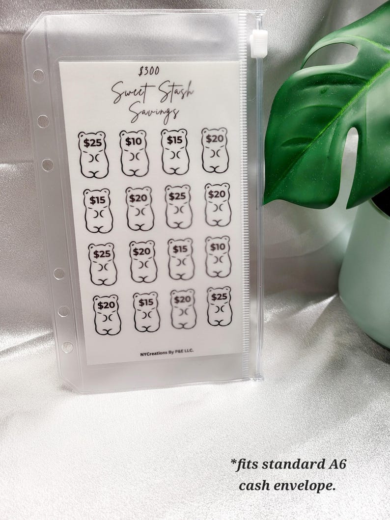Gummy Bear Savings Challenge Tracker | A6 Envelope Size | Budgeting ...