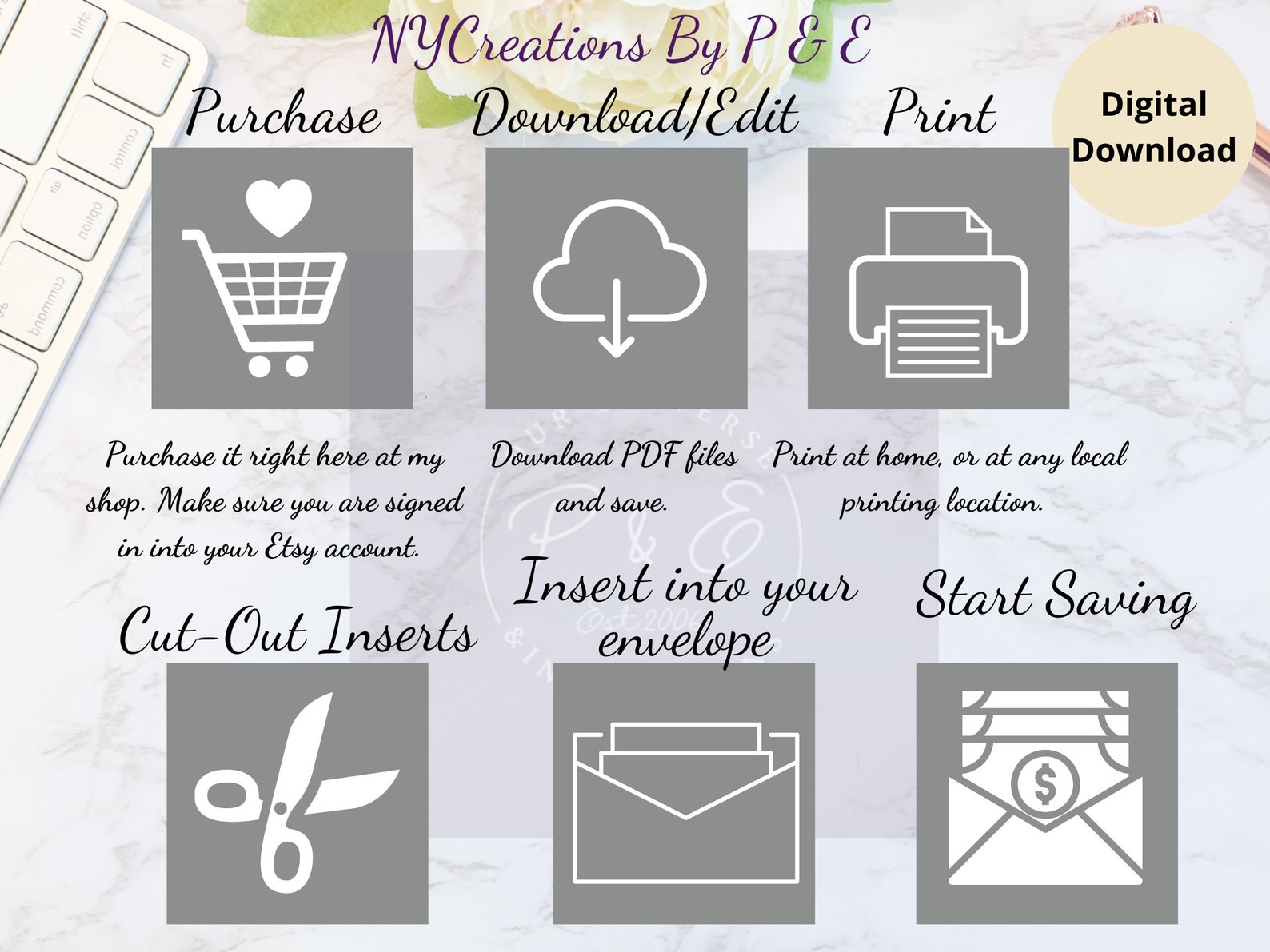 A6 Printable Cash Envelope Labels Cash Envelope - Etsy