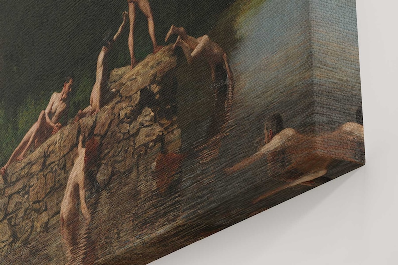 Thomas Eakins Swimming Hole Framed Canvas Wall Art - Etsy