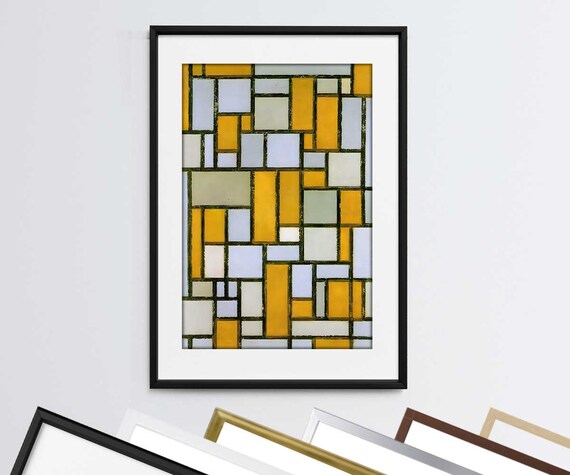 Piet Mondrian Coloring Worksheet