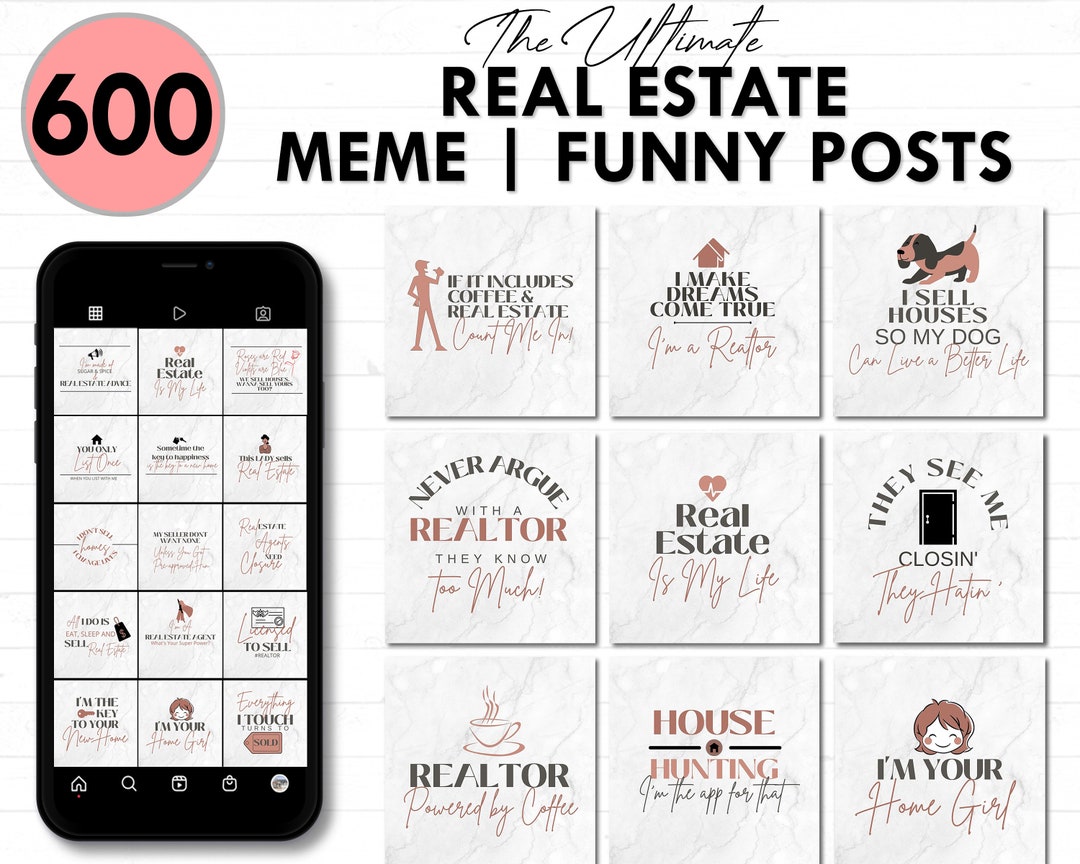600 Real Estate Agent Memes: Funny Realtor Instagram Posts - Etsy