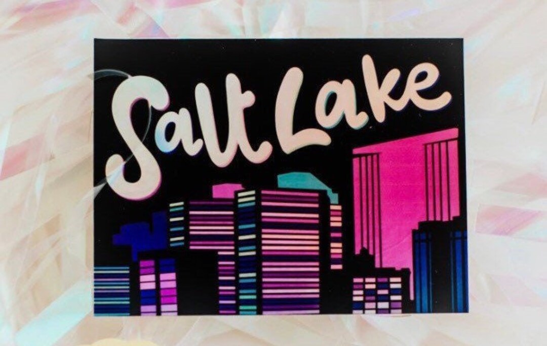 Small Lake City Sticker Holographic Salt Lake City Utah - Etsy