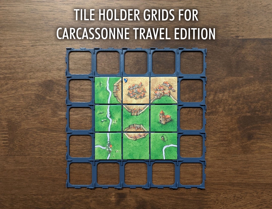 Tile Grid Holders for Carcassonne **travel Edition** Board Game - XL 5 ...