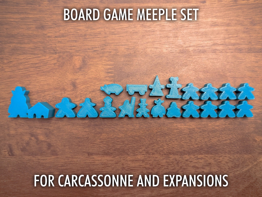 Meeples for Carcassonne Game and Expansions - Player Pieces Bundle - Spare Replace Parts ...