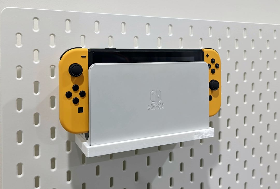 Shelf for New OLED Nintendo Switch Dock for IKEA SKADIS Pegboard ...