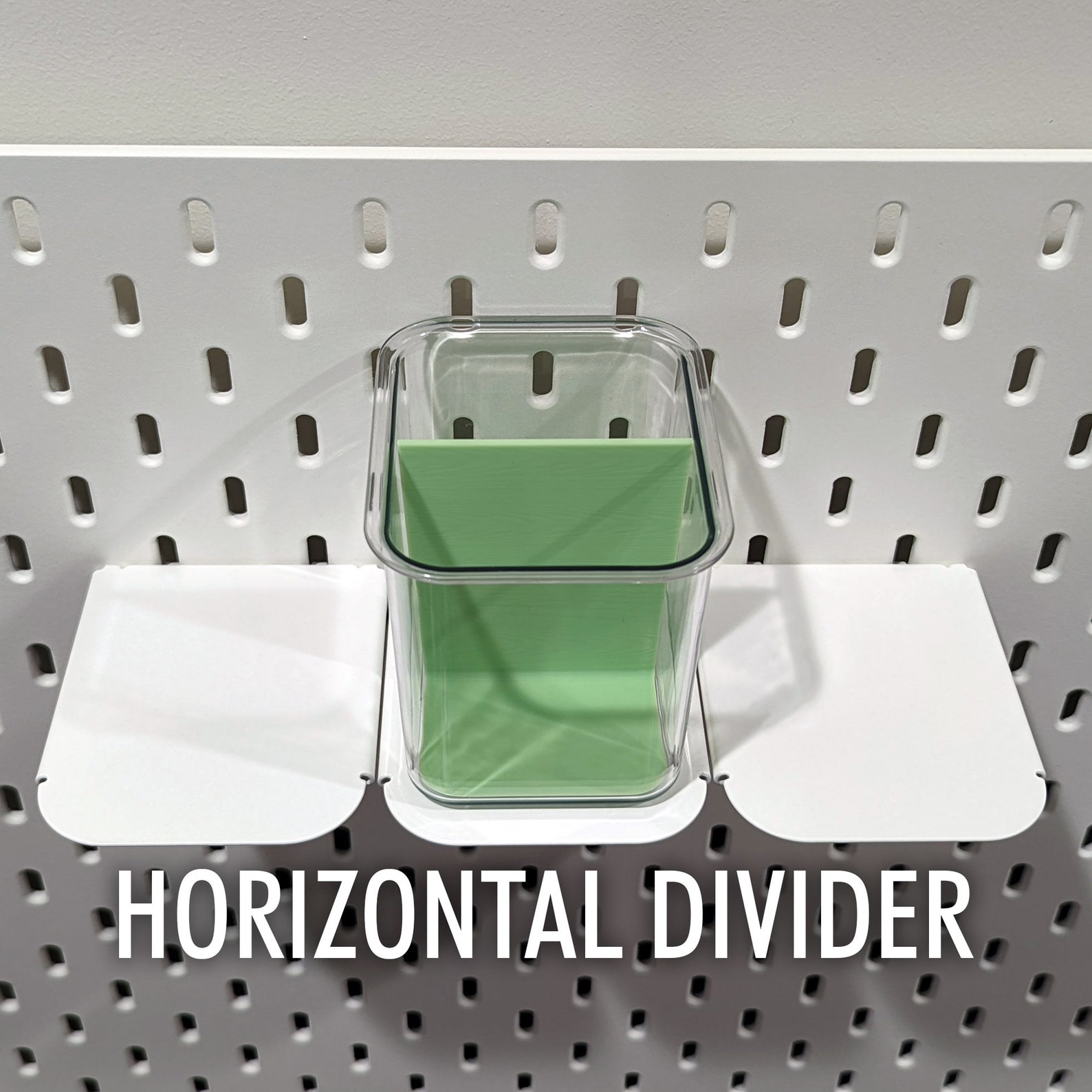 Set of 3 Dividers for IKEA SKADIS Pegboard Clear Container Cups ...