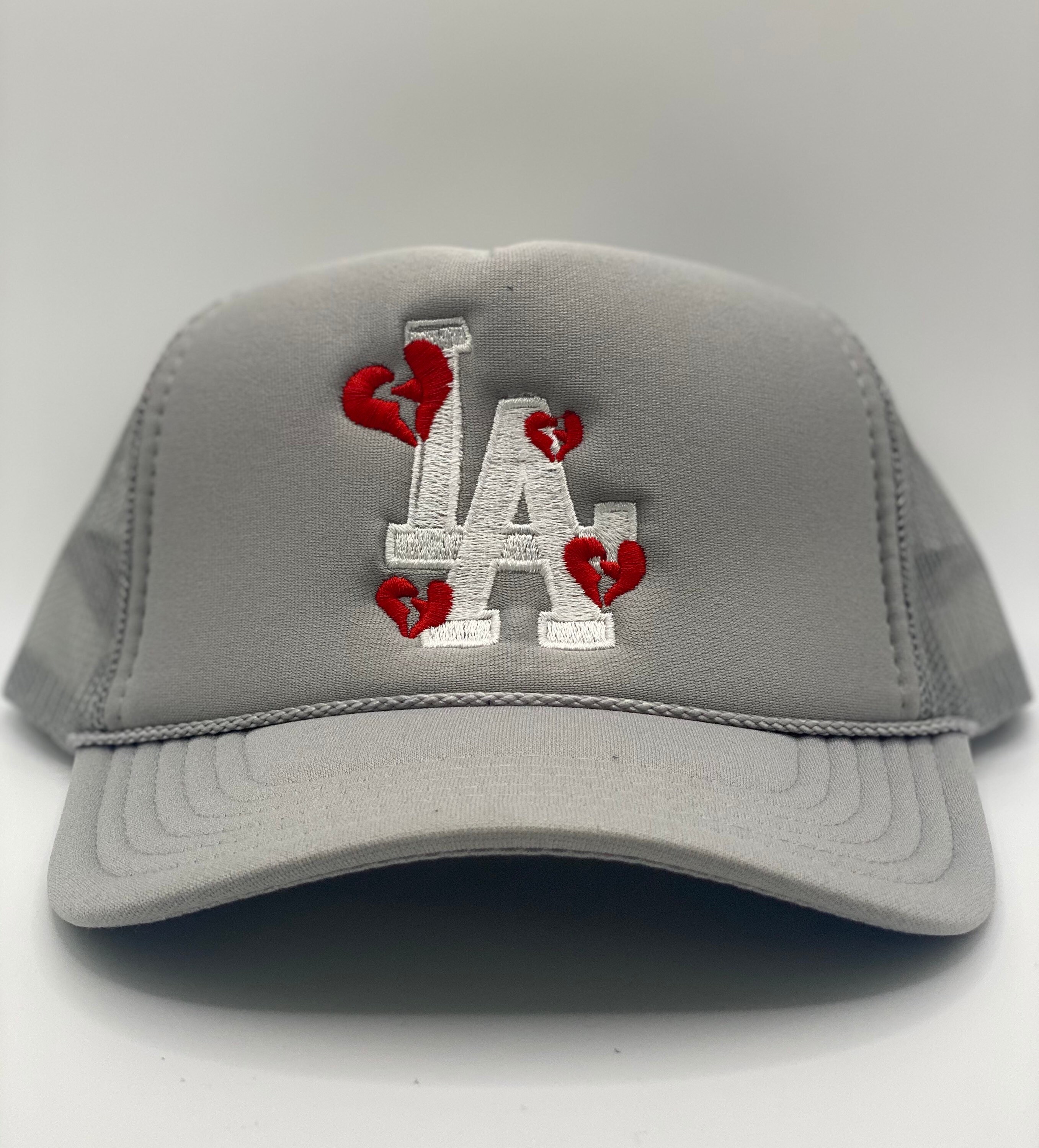 LA Los Angeles With Hearts Custom Trucker Adjustable Baseball - Etsy