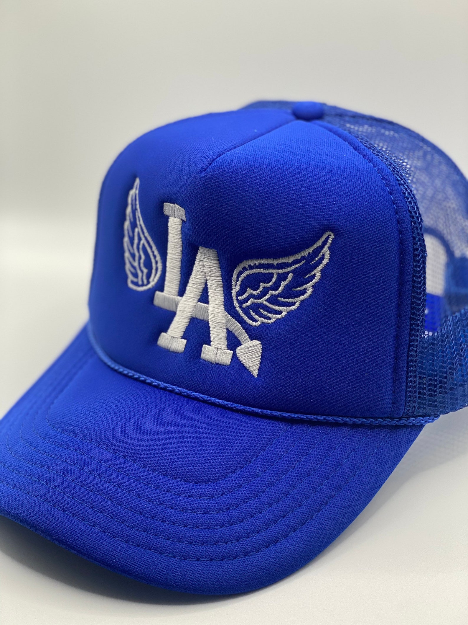 LA Los Angeles With Wings Custom Trucker Adjustable Baseball - Etsy