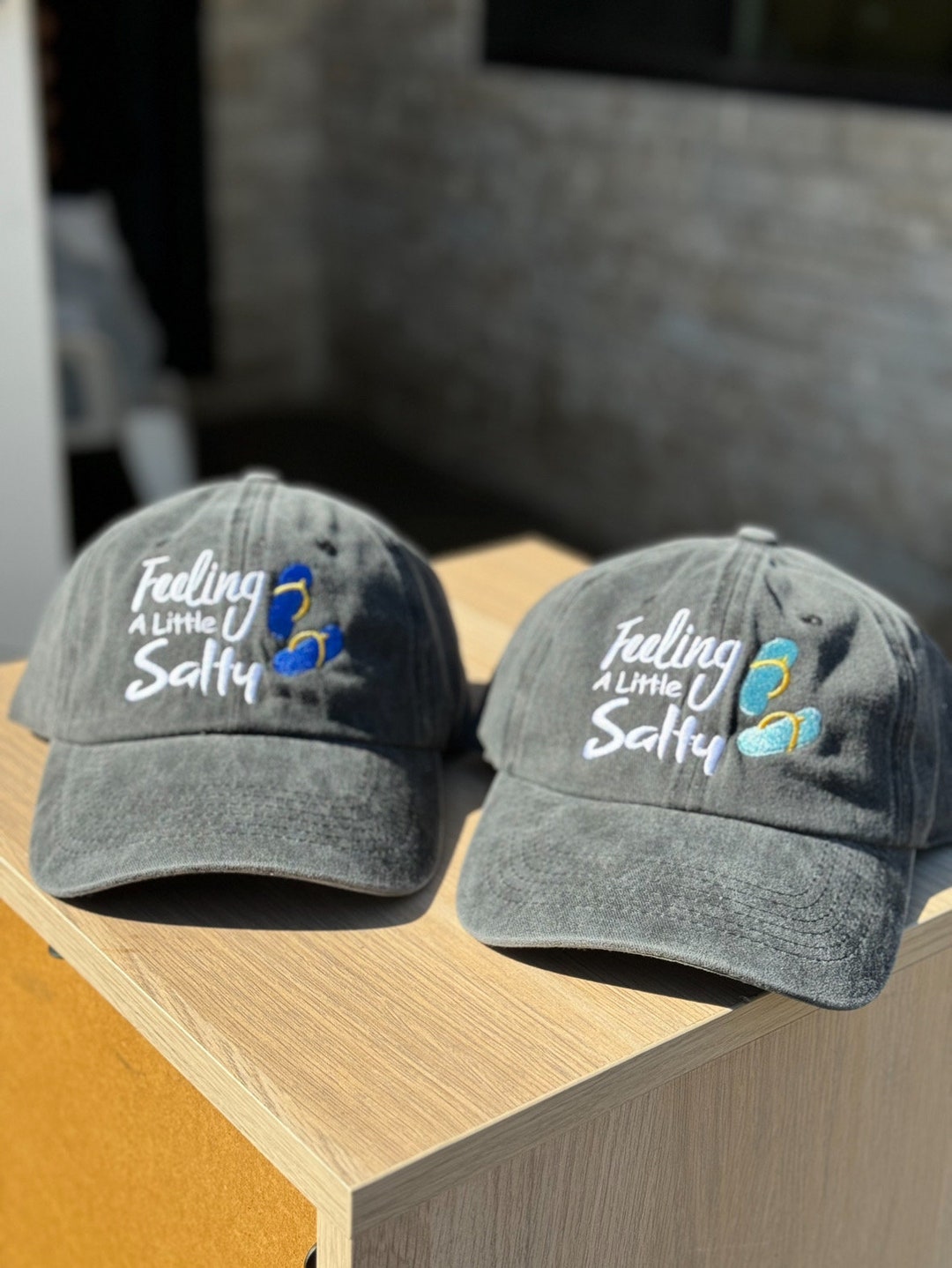 Feeling a Little Salty Embroidered Beach Hat, Cute Beach Vacation Hat ...