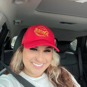 RUSTEZE Custom Trucker Adjustable Cap Disney Cars Hat| Red Hat ...