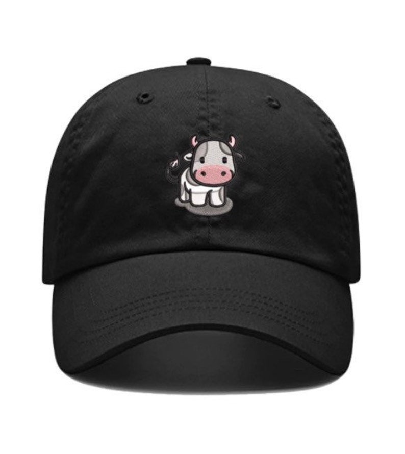 Cow Embroidered Hat | Gift for Cow Lovers | Cottage Core | Farmer Style ...