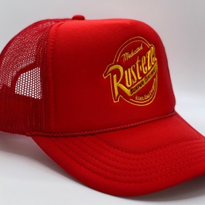 RUSTEZE Custom Trucker Adjustable Cap Disney Cars Hat| Red Hat ...