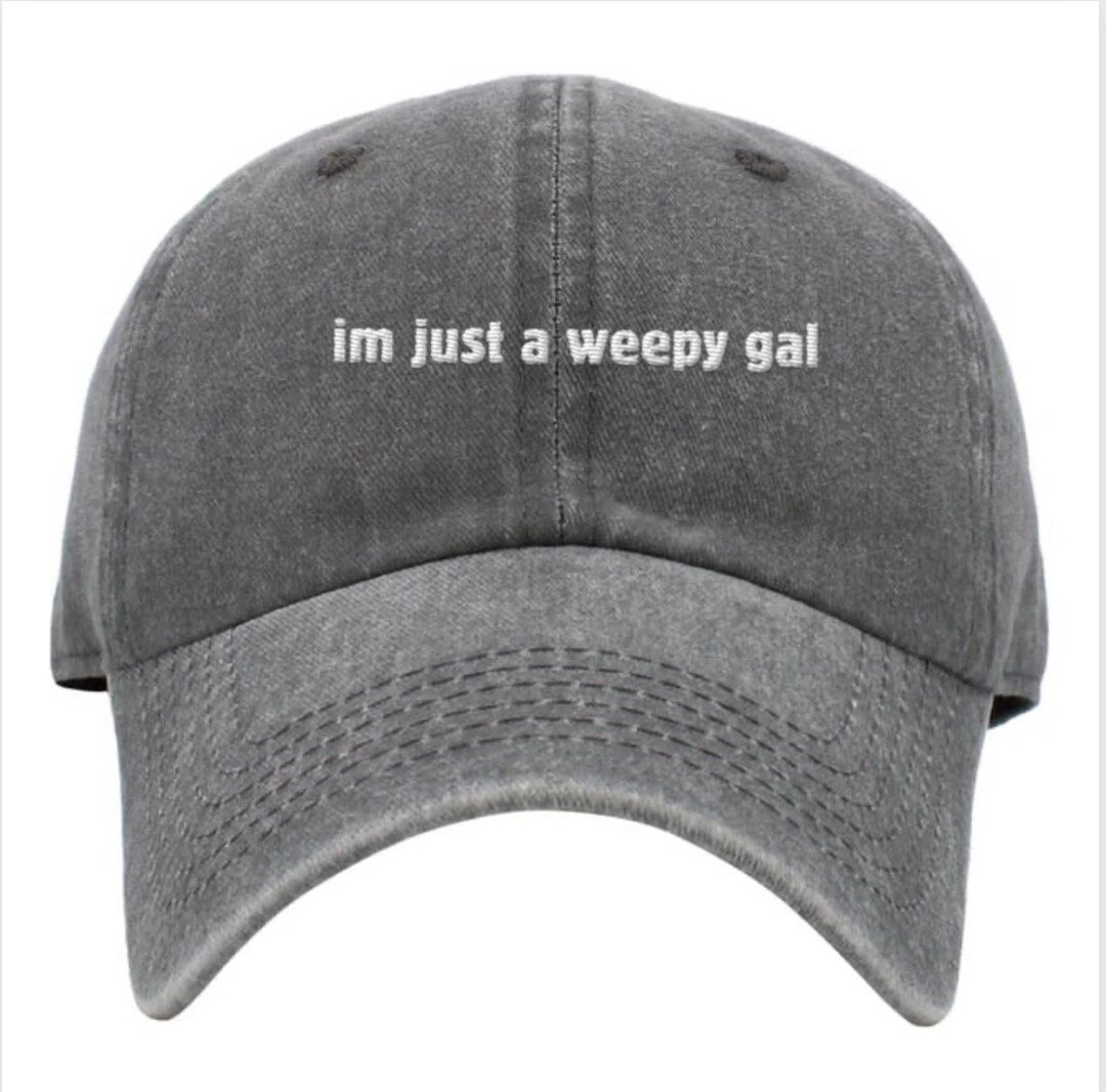 Custom Embroidered Hat Weepy Gal Hat| Personalized Text Hat| Vintage ...