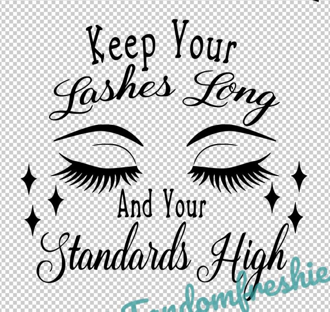 Long Lashes & High Standards Eyelashes Lash Tech Vinyl Decal - Car ...