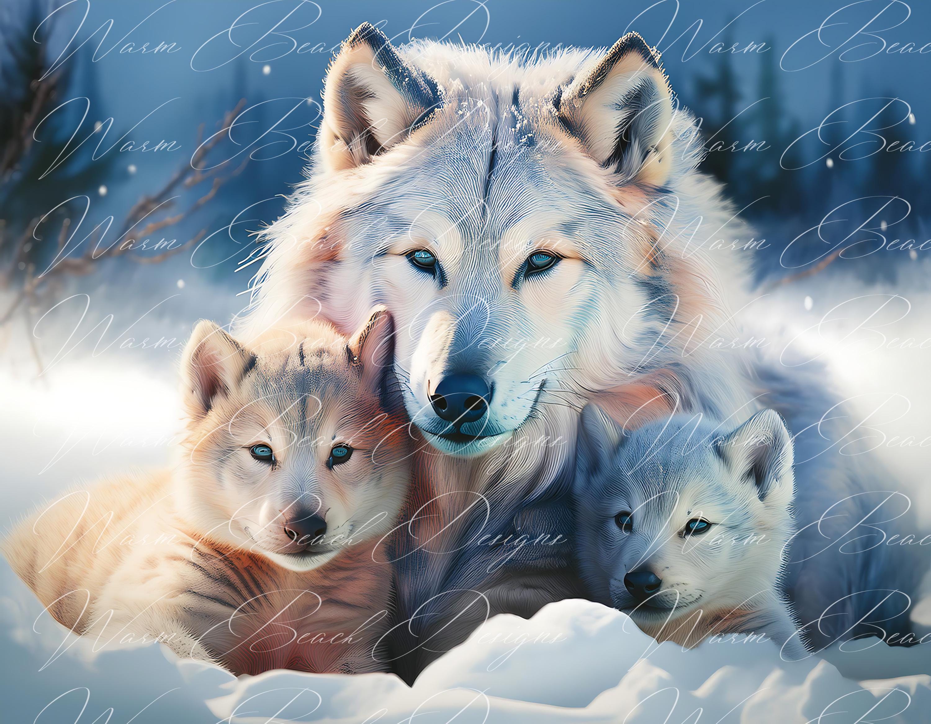 Arctic Wolf Design JPG-PNG Sublimation Digital Design Download Wreath ...