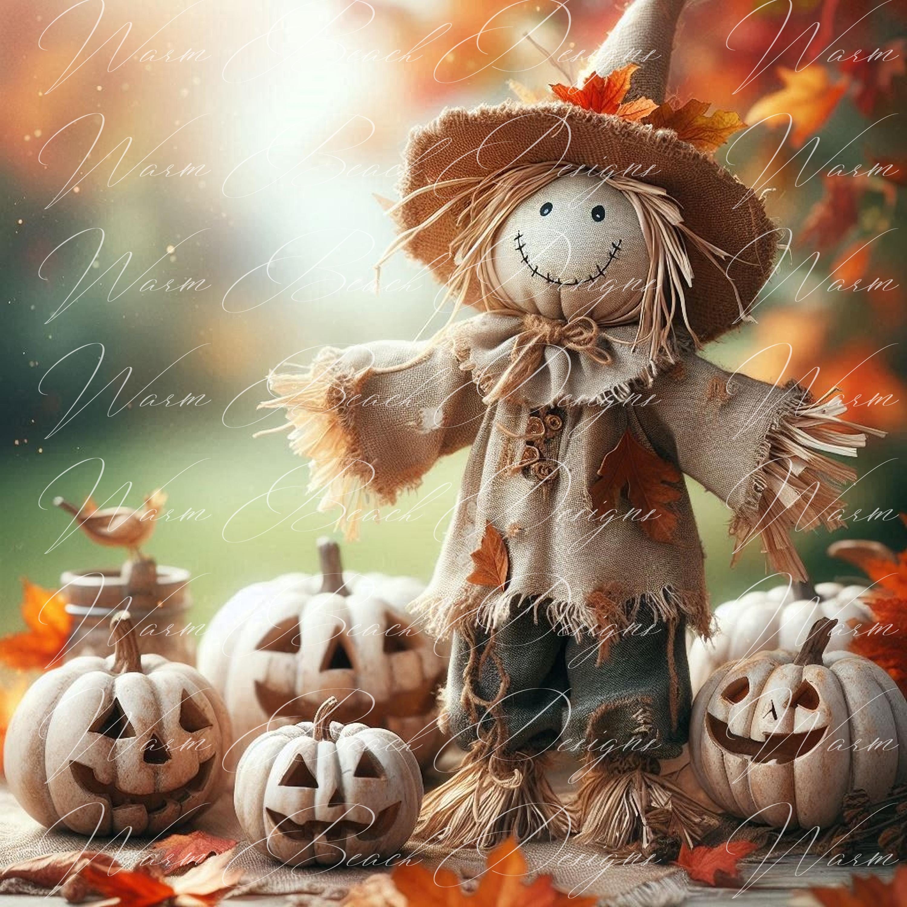 Scarecrow Watercolor Clip Art PNG Digital Clip Art Scrap Booking ...
