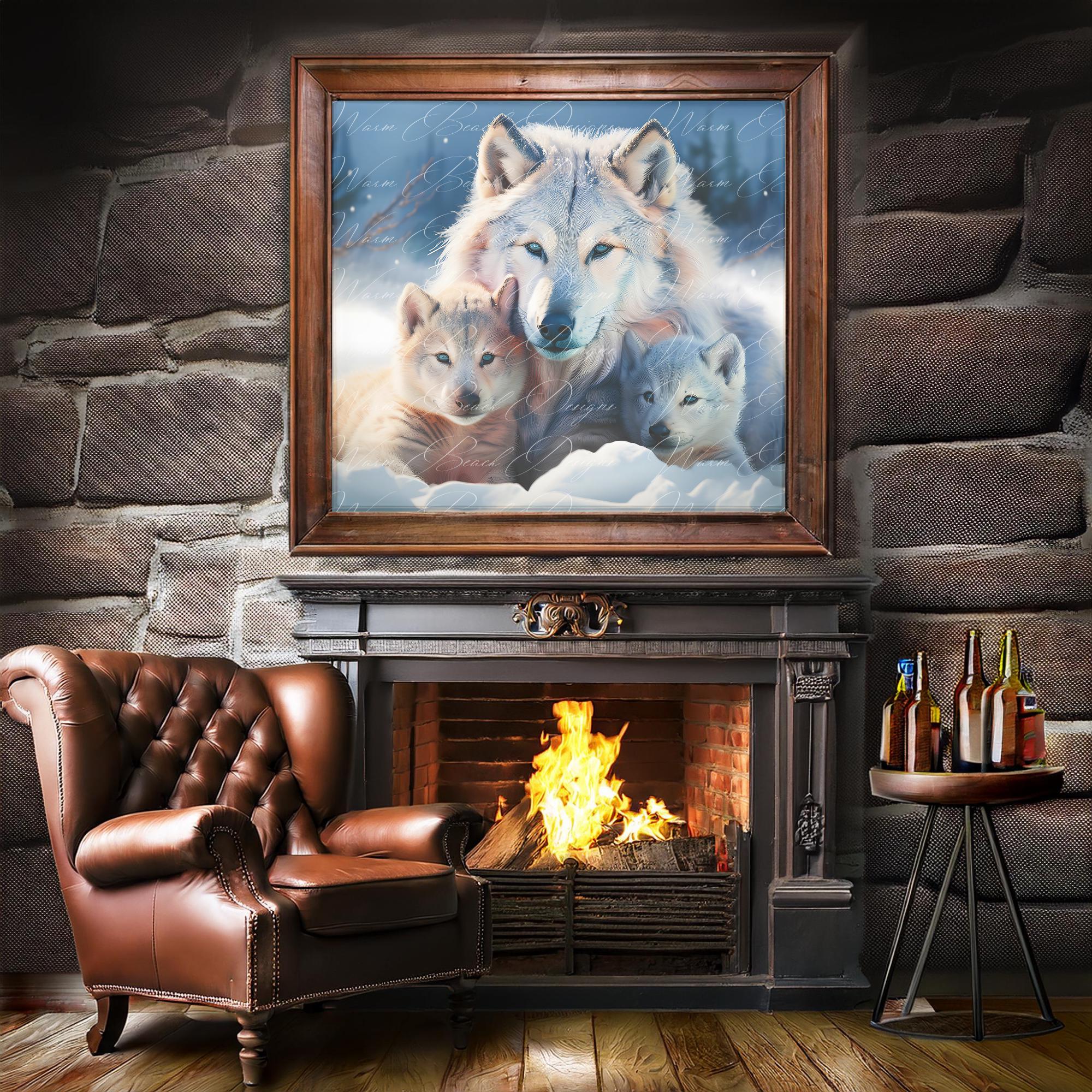 Arctic Wolf Design JPG-PNG Sublimation Digital Design Download Wreath ...