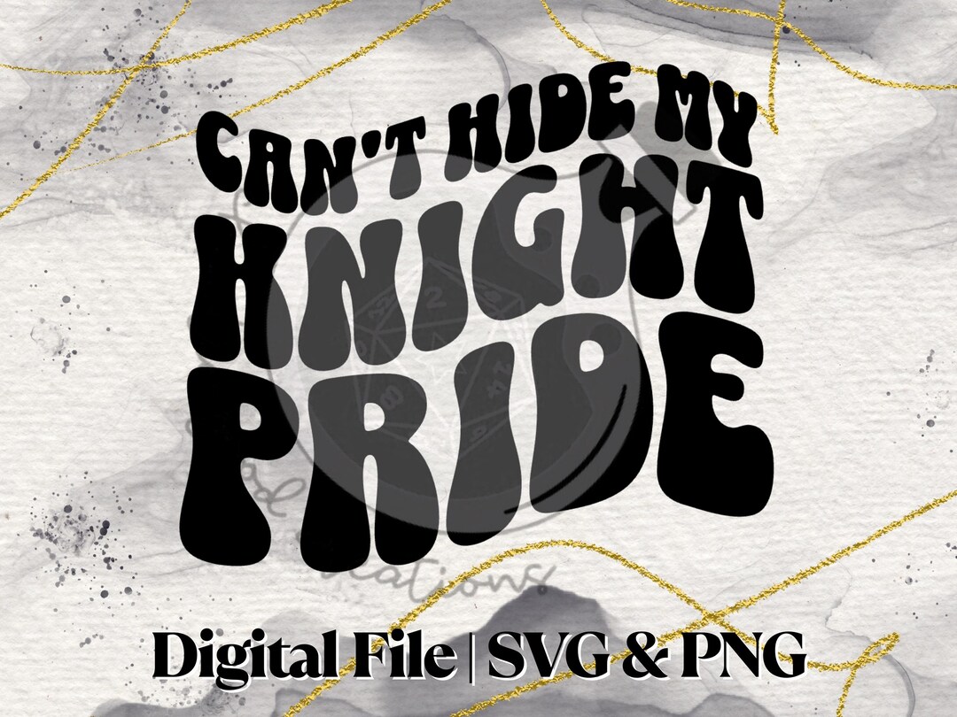 Can't Hide My Knight Pride Spirit Logo SVG File Instant Download - Etsy