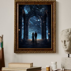 Starfall at the Night Court | Feyre Rhysand Art | Fantasy Wall Art | Court of Thorns & Roses ...