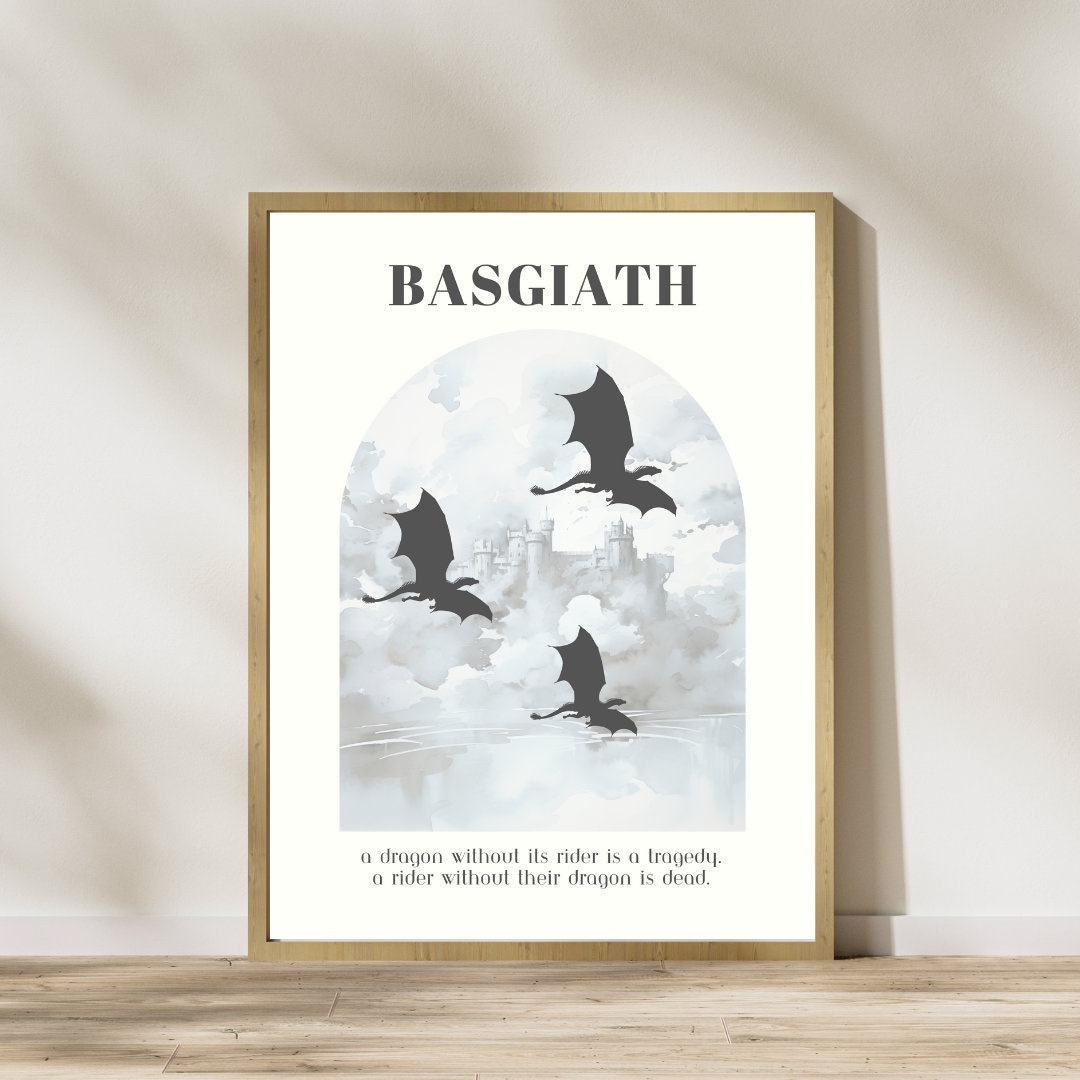 Fourth Wing Print, Basgiath Dragons, Iron Flame, the Empyrean Books ...