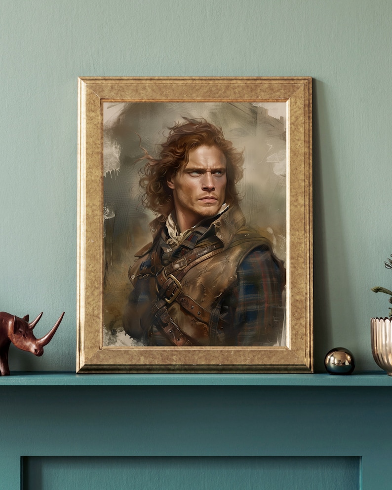 Outlander Inspired Art Print, Jamie Fraser Scottish Highlands ...