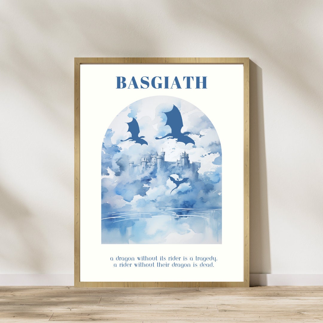 Fourth Wing Print | Basgiath Poster | Threshing| the Empyrean Books ...