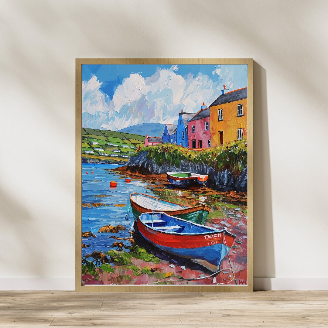 Dingle Ireland Painting, Irish Country Print, Countryside Painting ...