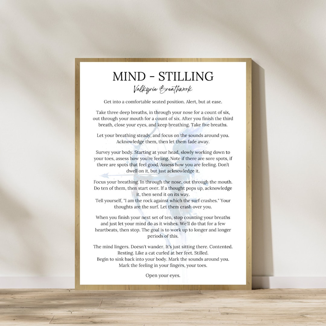 ACOTAR Valkyrie Mind Stilling, Breath Work, Nesta, Court of Thorns & Roses, Sarah J Maas, Wall ...