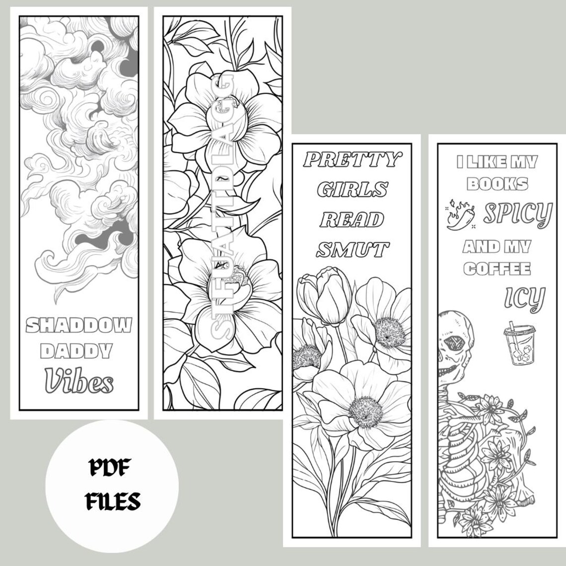 Smutty Coloring Bookmarks, STFUATTDLAGG Coloring, Spicy Quotes, Dark ...