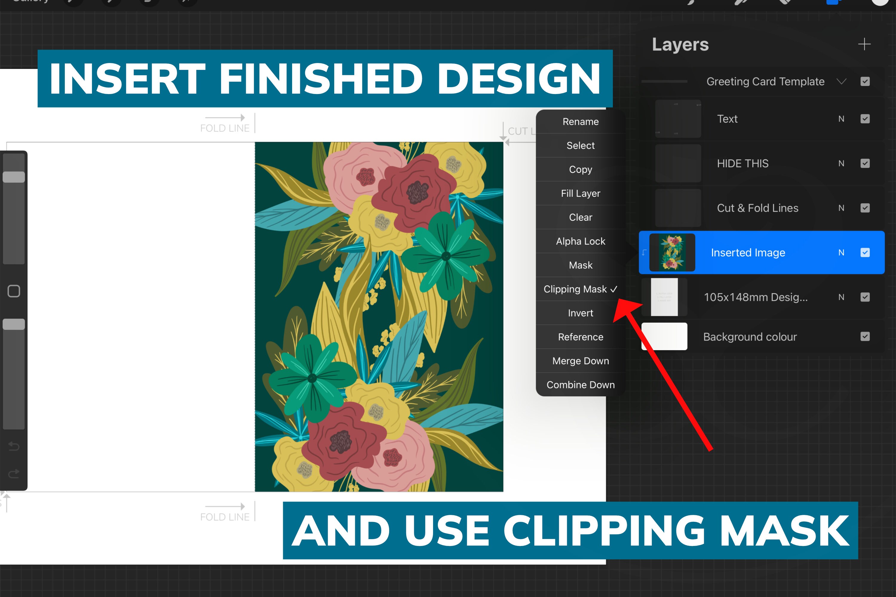 Greeting Card Procreate Template, US LETTER Paper Canvas Size With ...