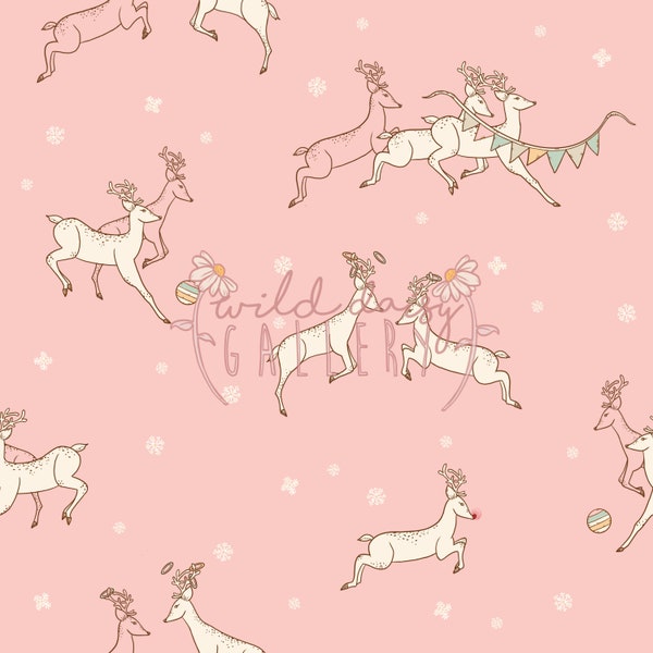 Pink Reindeer Download - Etsy