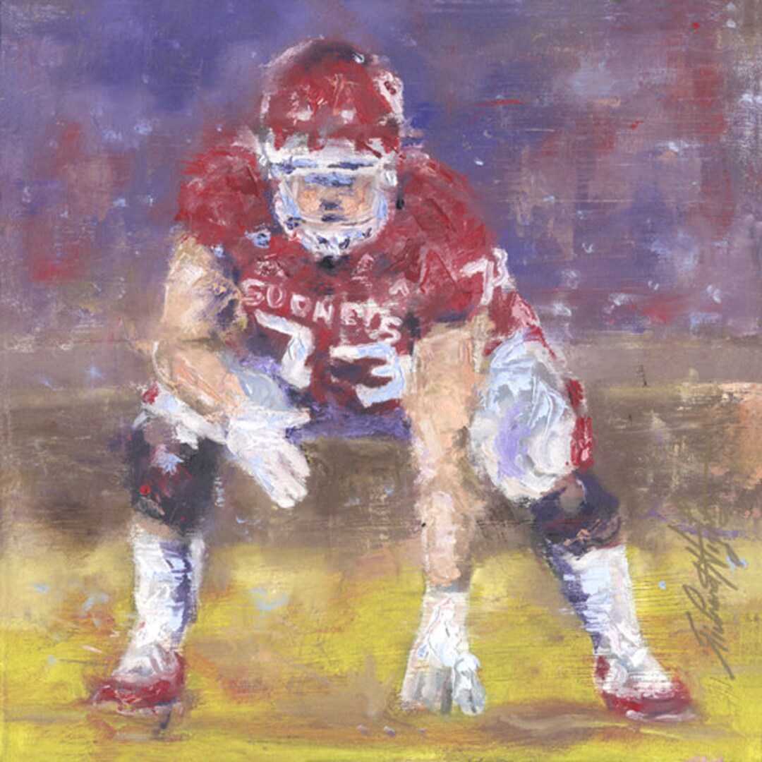Football & Sport Art | Sooner Lineman | Cowboys | Tulsa Drillers ...