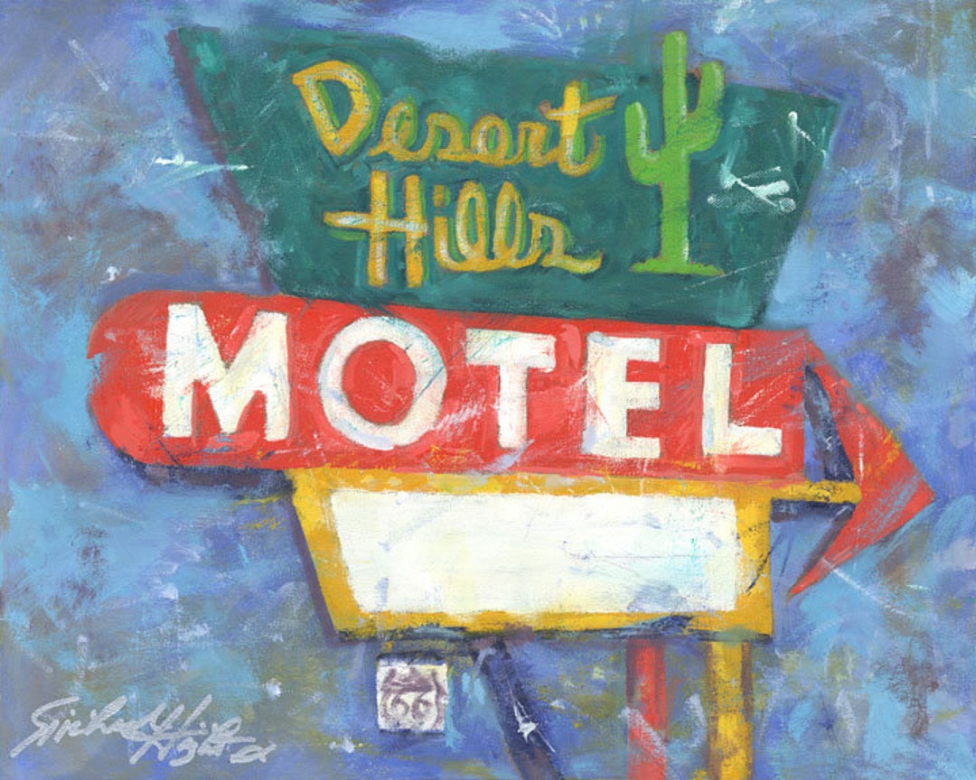 Rt 66 Desert Hills Motel Neon Sign - Etsy