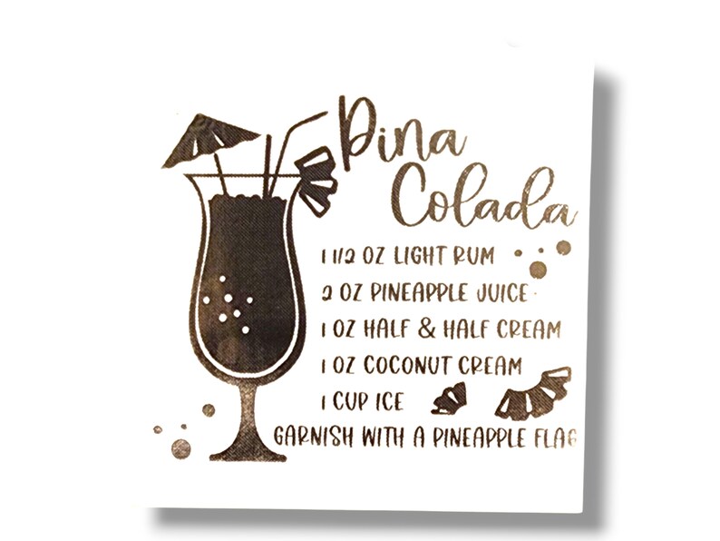 Set of Six 6 Black and White Ceramic Coasters Happy Hour Collection - Etsy