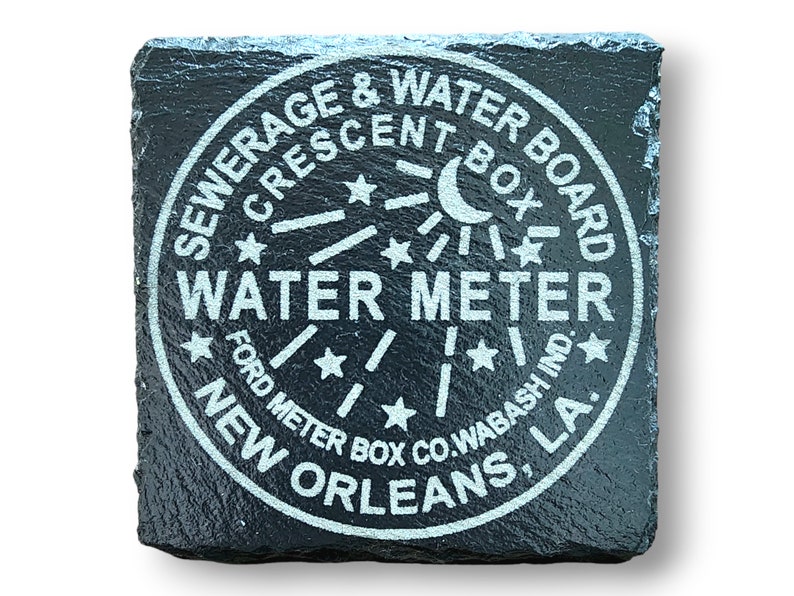 Set of FOUR Natural Slate Round or Square Coasters- New Orleans ...